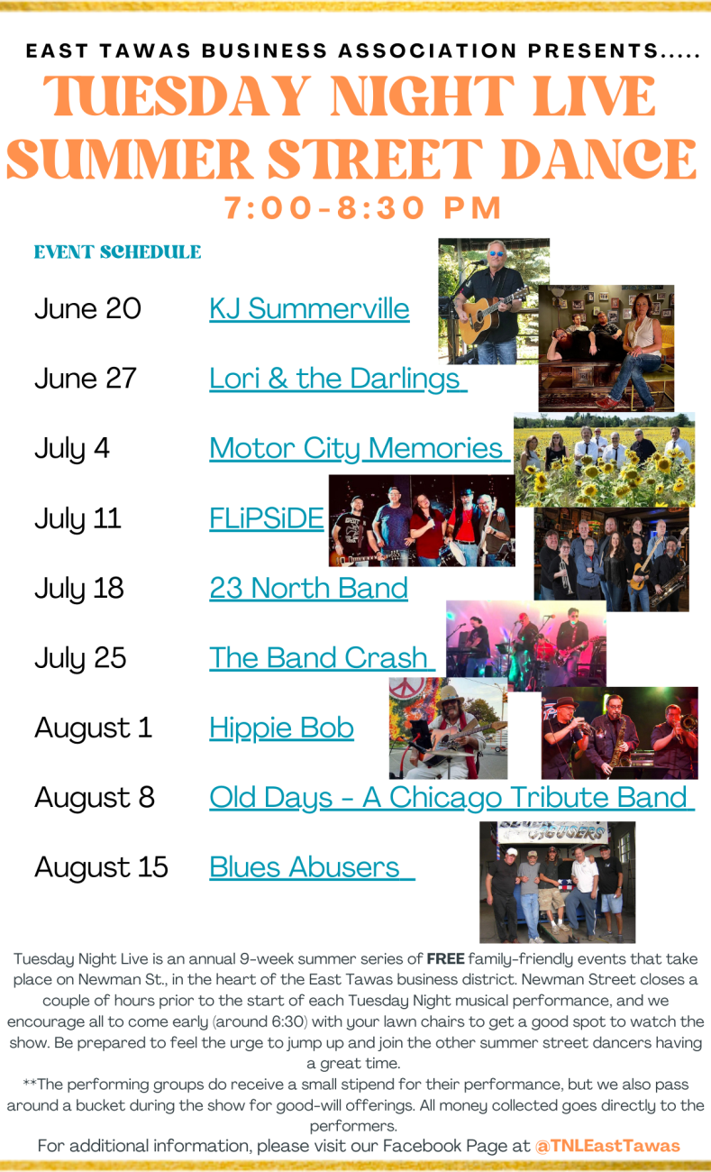 Tuesday Night Live - Summer Street Dance - East Tawas - Sunrise Coast ...